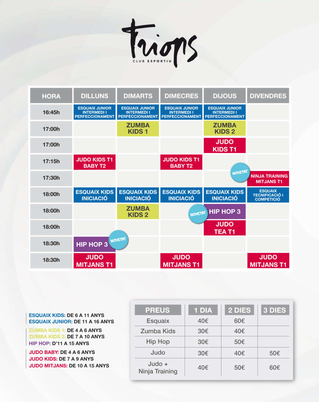 Escola infantil – Gimnàs Triops Banyoles